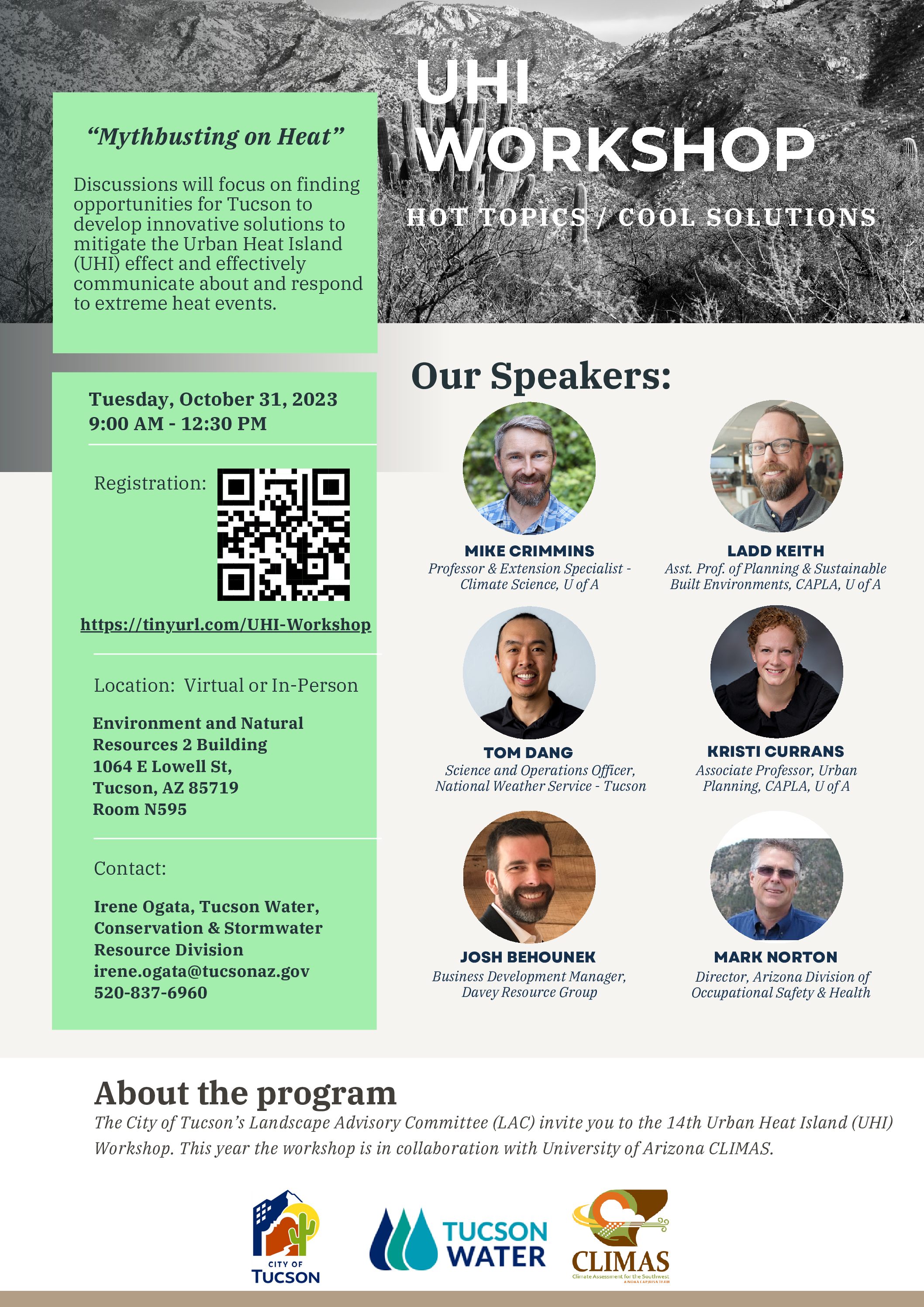 UHI Workshop - Hot Topics / Cool Solutions